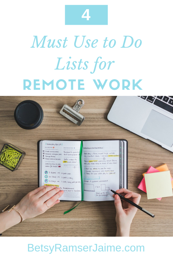 Must Use To Do Lists for Remote Workers | Betsy Ramser Jaime ...